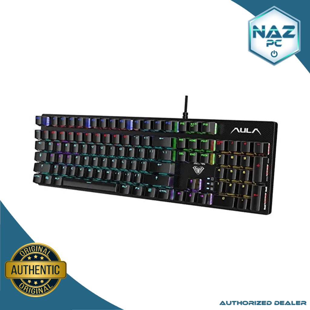 Aula Mountain S2022 Mechanical Keyboard Blue Switch Black | Shopee ...