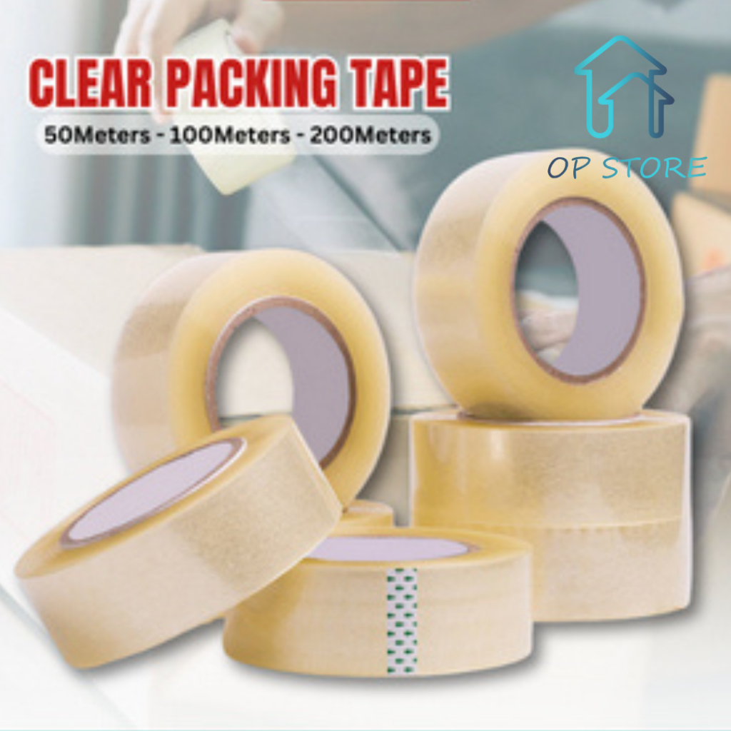 50 /100/200 meters long Packaging Clear Transparent Tape Meters Long ...