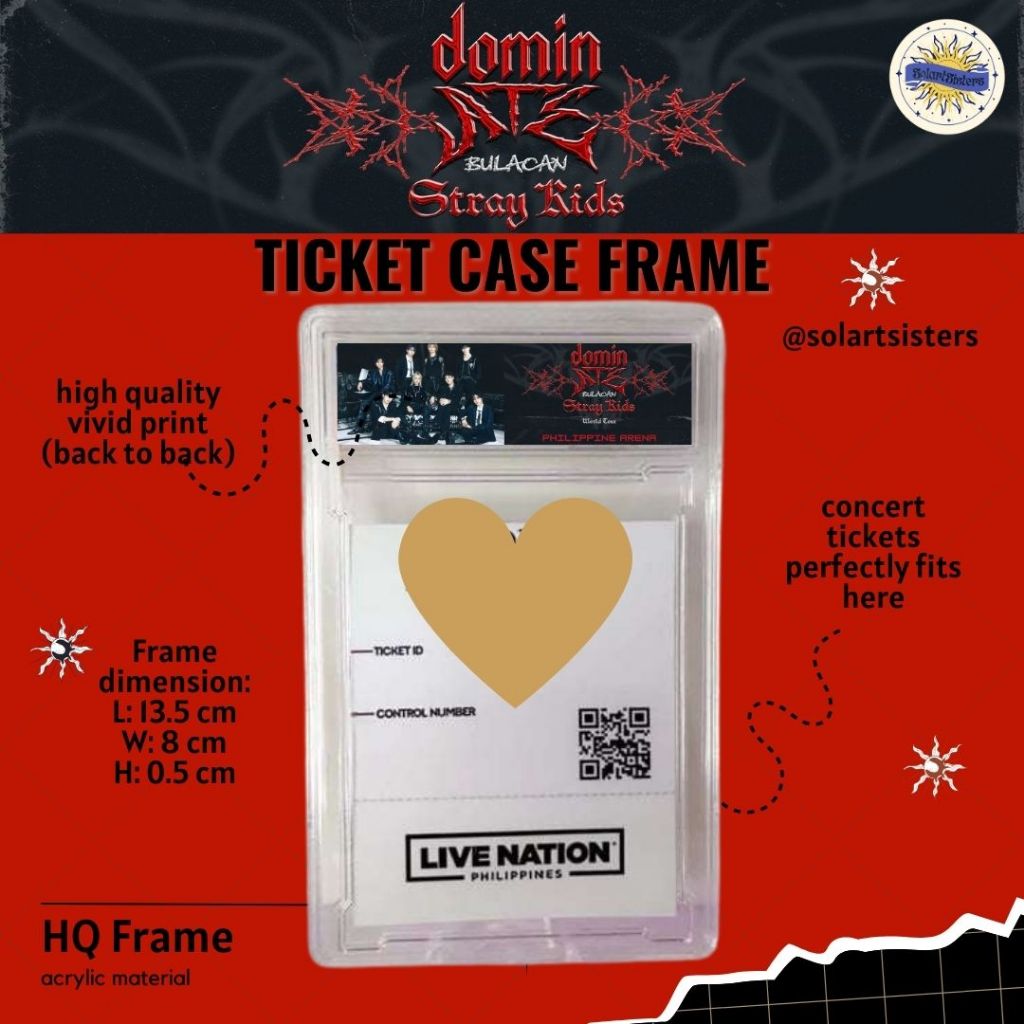 SKZ Stray Kids dominATE Bulacan 2024 Tour Concert Ticket Case Frame ...