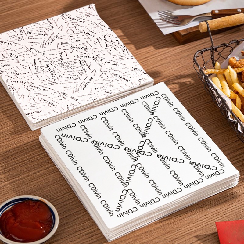 200Pcs Burger Sandwich Food Wrapper Deluxe Grease-Proof Wrap Oil Paper ...