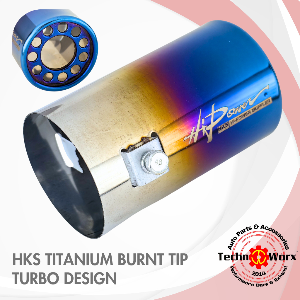 HKS Turbo TIP Burnt Car Muffler Exhaust Tip Universal Quality Parts ...