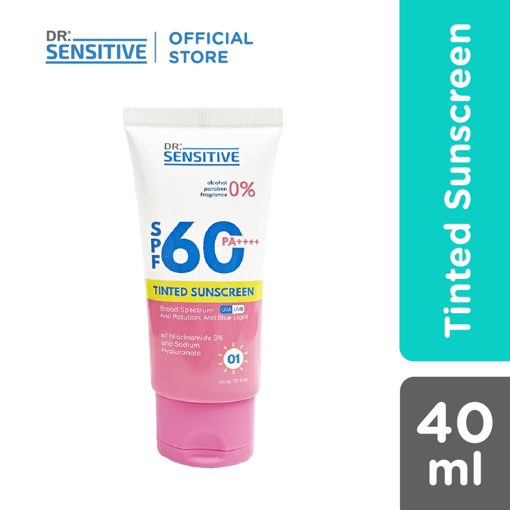 Dr. Sensitive Tinted Sunscreen SPF 60+ PA++++ 40ml | Shopee Philippines