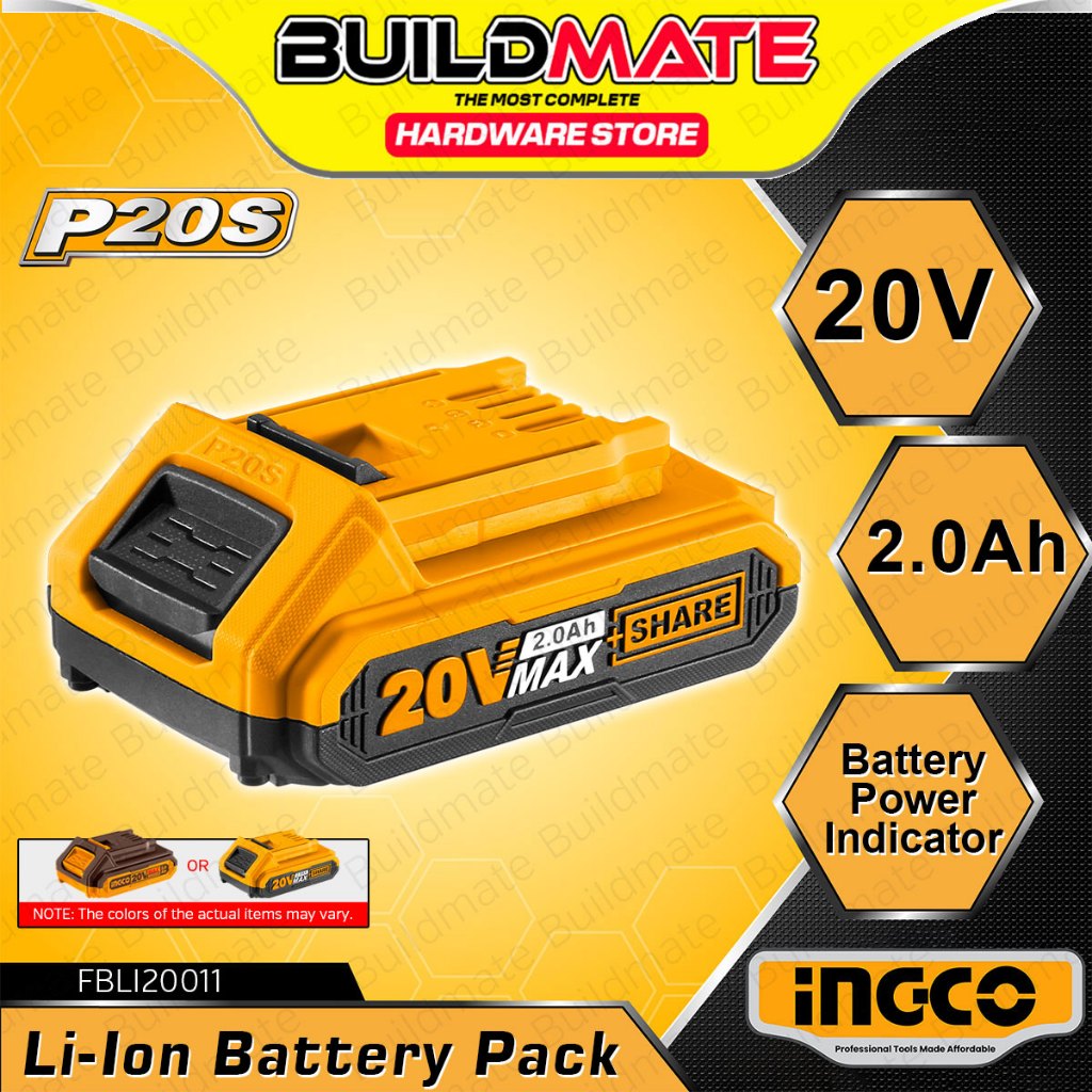 BUILDMATE Ingco Lithium-Ion Battery Pack 20V FBLI2001 / FBLI20011 ...
