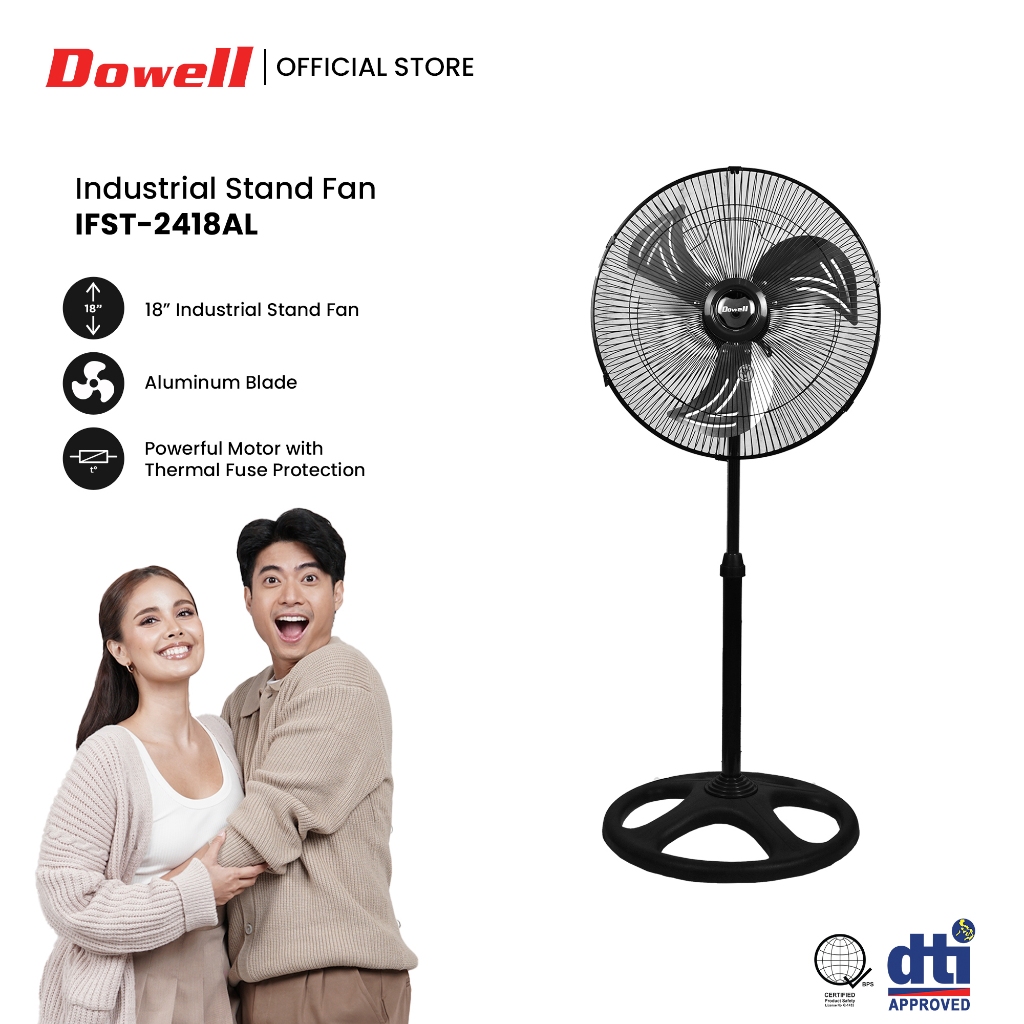 Dowell 18" Industrial Stand Fan IFST-2418AL | Shopee Philippines