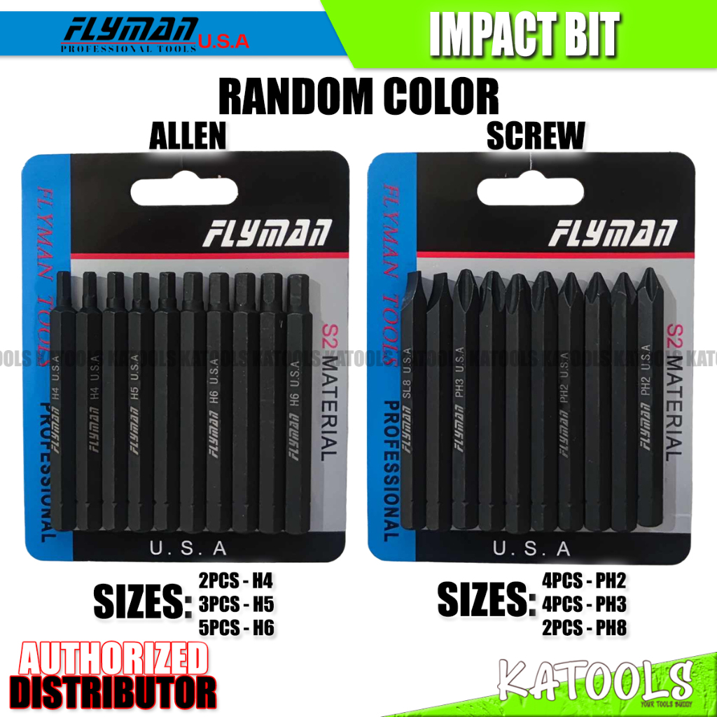 KATOOLS ~ FLYMAN Allen/Screw Impact Bit 10pcs Set | Shopee Philippines