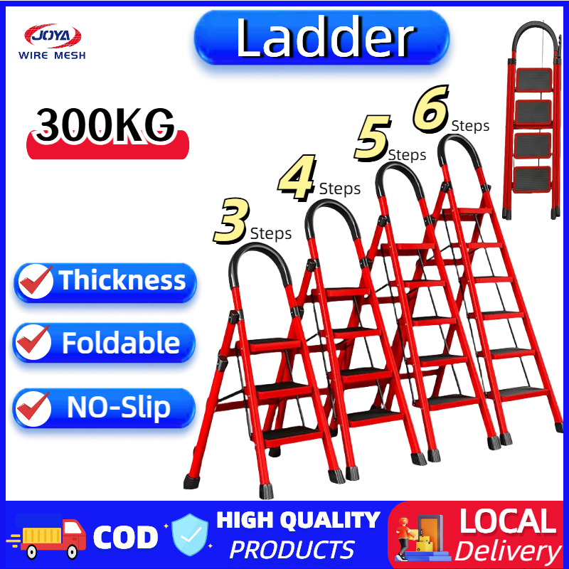 Foldable Ladder 3/4/5/6 Steps Household Folding Multifunctional ...