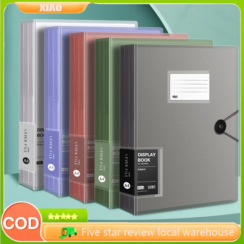 A4 folder transparent insert 80 pages A4 data book multi-layer file ...