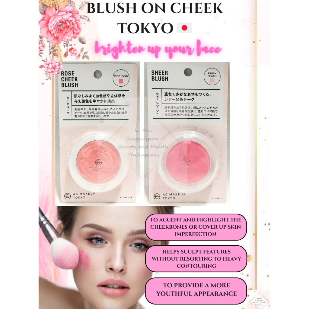 BLUSH ON CHEEK TOKYO AC MAKEUP SHEER BLUSH ( NEW ARRIVAL) | Shopee ...