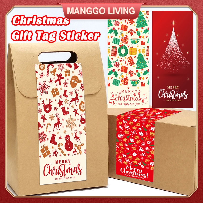 50Pcs Christmas Stickers DIY Gift Box Package Sealing Gift Tag Sticker ...
