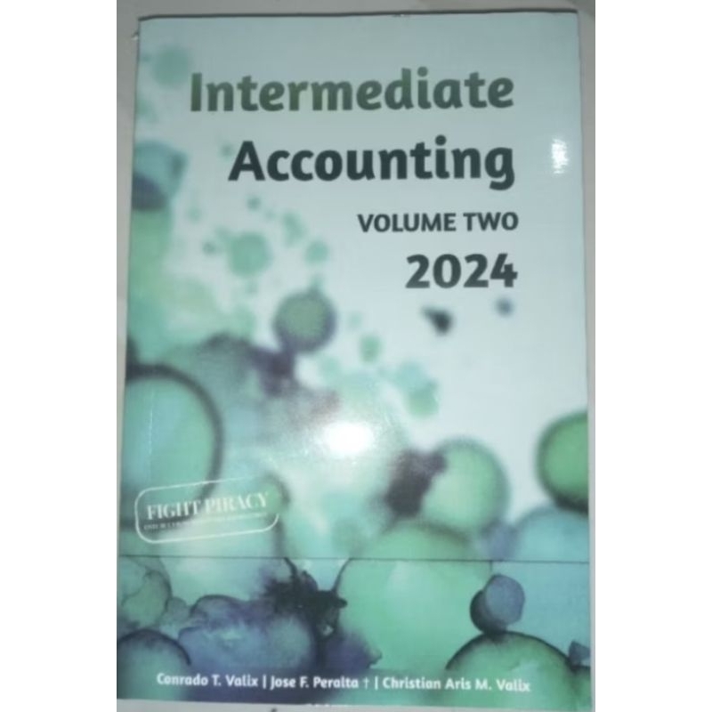 INTERMEDIATE ACCOUNTING VOL.2 by valix 2024 Ed. | Shopee Philippines