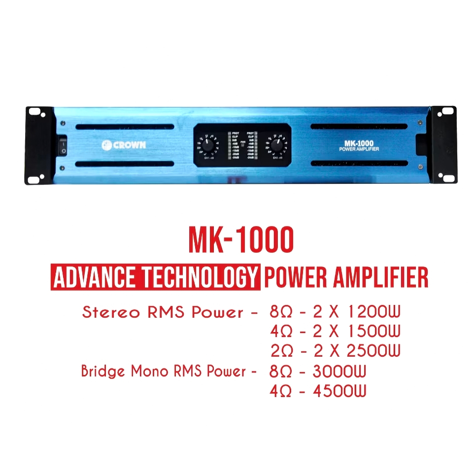 Crown MK-1000 Marksman Series Power Amplifier (1000 Watts x 2) | Shopee ...