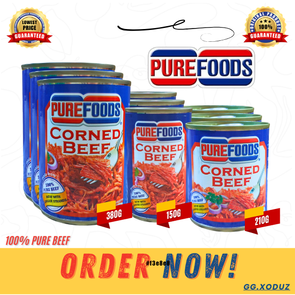 PUREFOODS Corned Beef Original - made from 100% Pure Beef (150g, 210g ...