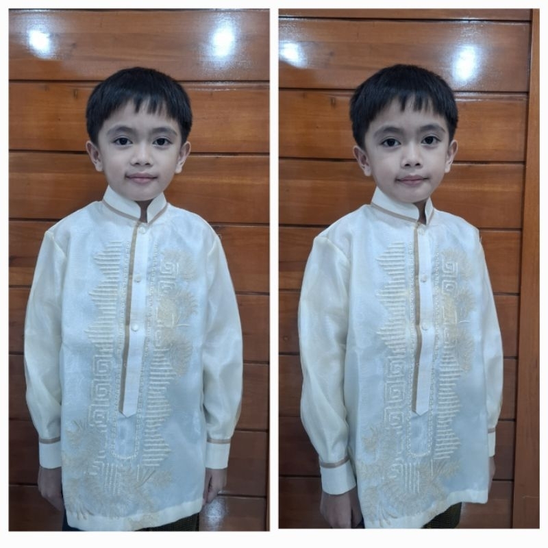 Modern BARONG Tagalog with Lining for Kids - Traditional Filipino ...