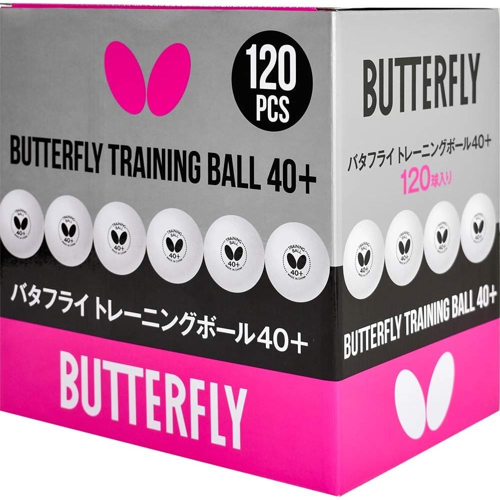 Butterfly Table Tennis Balls, Training Ball 40+, White, 10 Dozen (120 ...