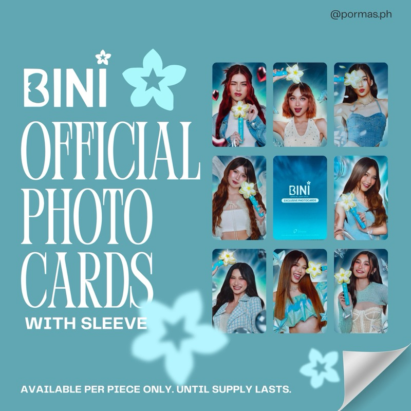 Bini Merchs Photocard OFFICIAL (Lightstick/Special Set) | Shopee ...