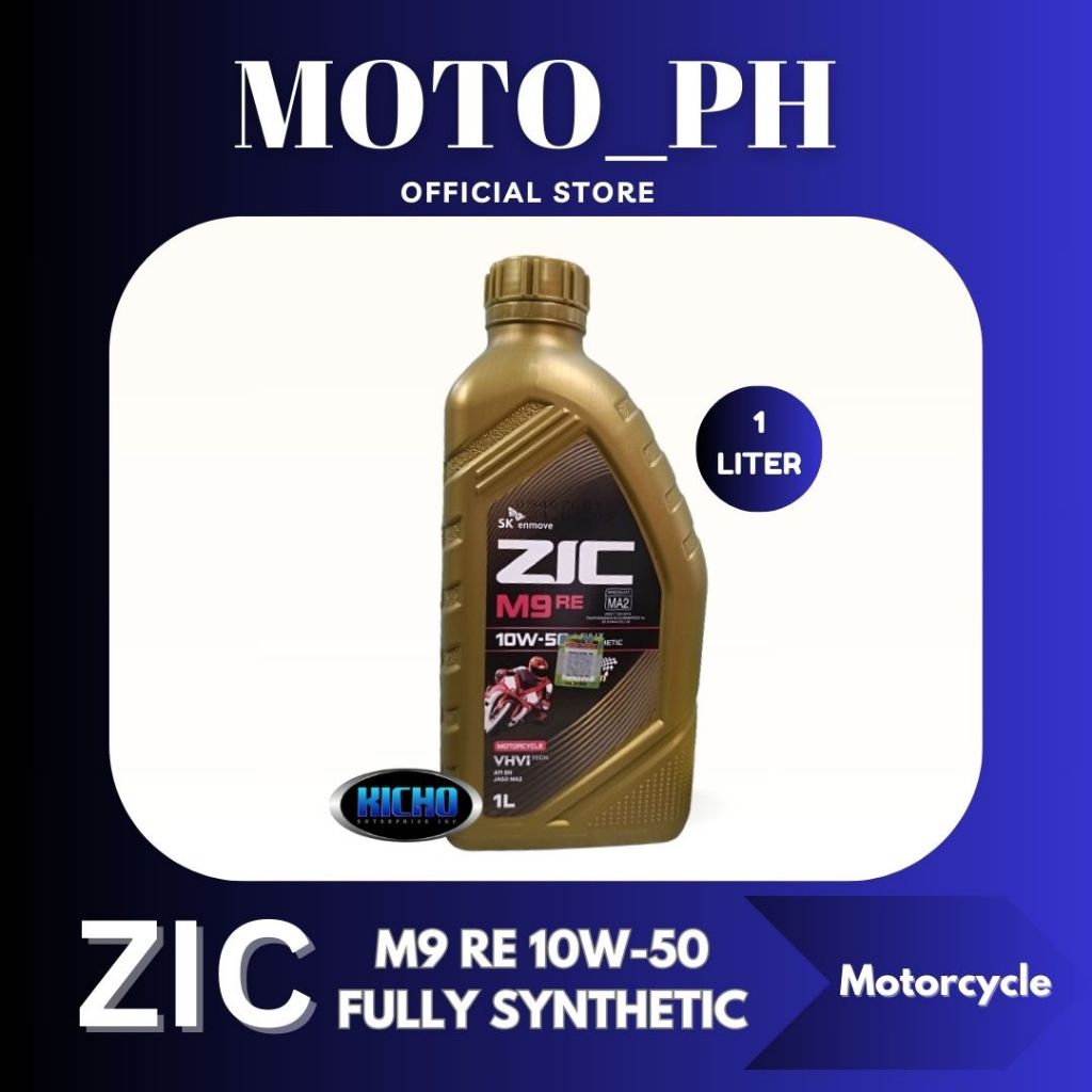SK ZIC M9 Racing 10W-50 Fully Synthetic Motorcycle oil 1000ml/1Liter ...