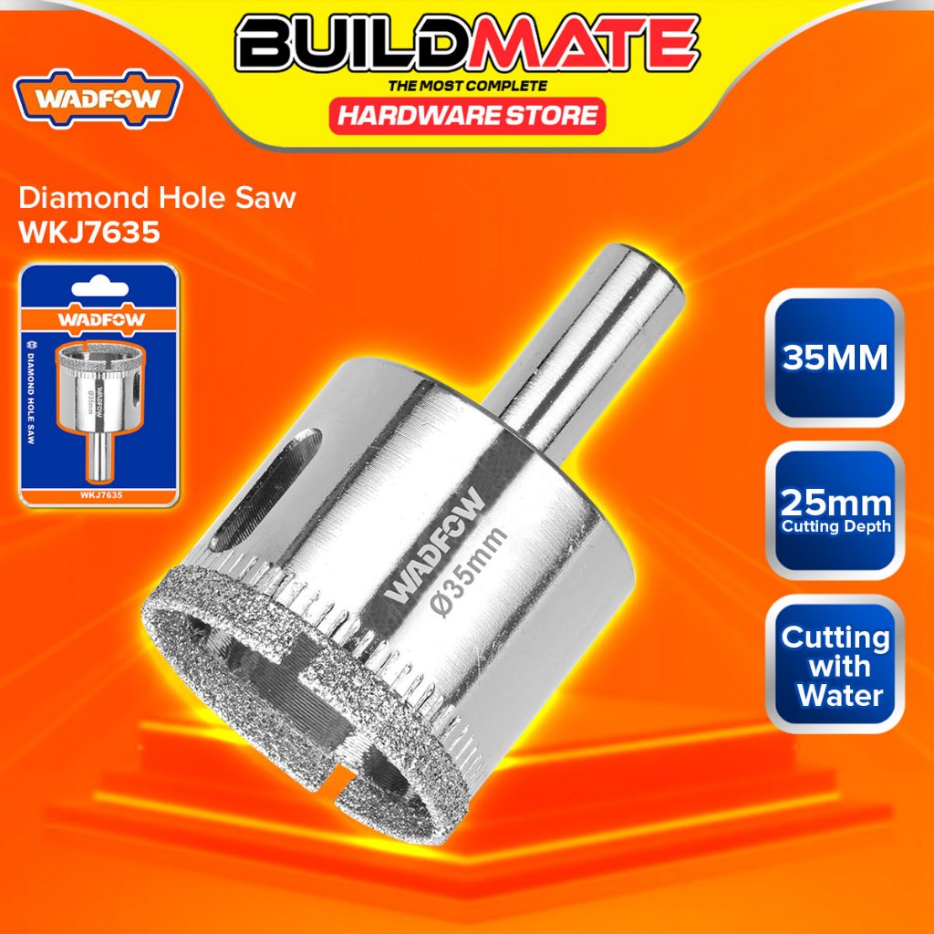 BUILDMATE Wadfow Diamond Hole Saw 20mm - 35mm Hole Cutter Drill Bit ...