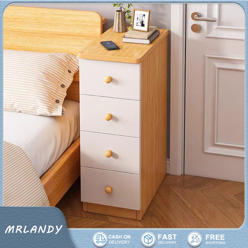 Modern Bedside Table Simple Storage Cabinet Side Table Narrow Bedside ...