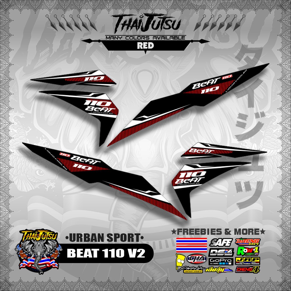 BEAT 110 FI V2 DECALS ( URBAN SPORT )【ThaijutsuStickers】 | Shopee ...