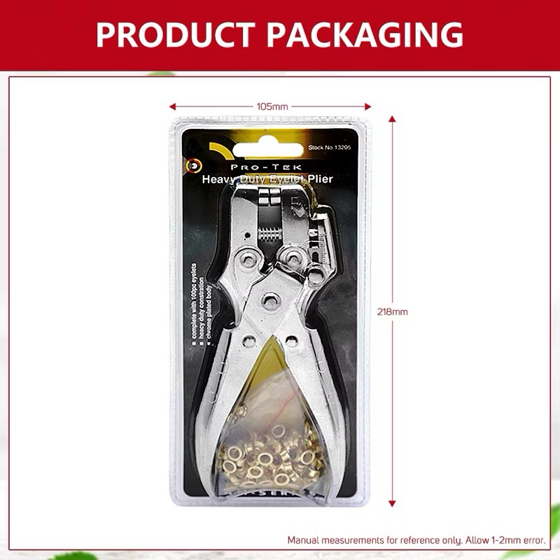 Heavy-Duty Metal 2 in 1 Eyelet Punch Pliers 5mm with Grommets for ...