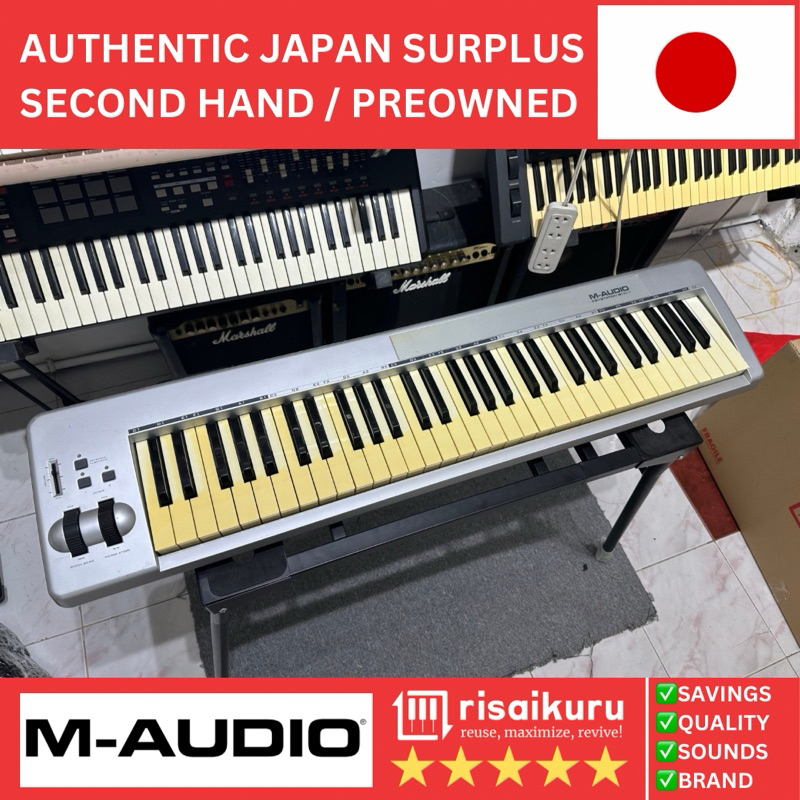 M-Audio Keystation 61ES USB/MIDI Controller Keyboard Touch Response ...