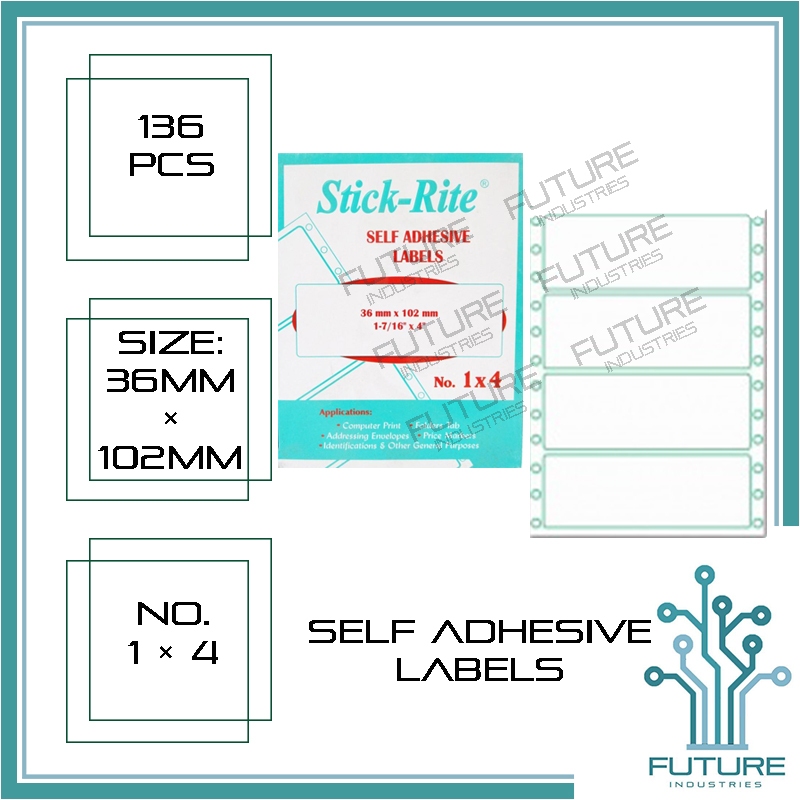Stick Rite Self Adhesive Cut Sized Labels Computer Print Price Marker ...