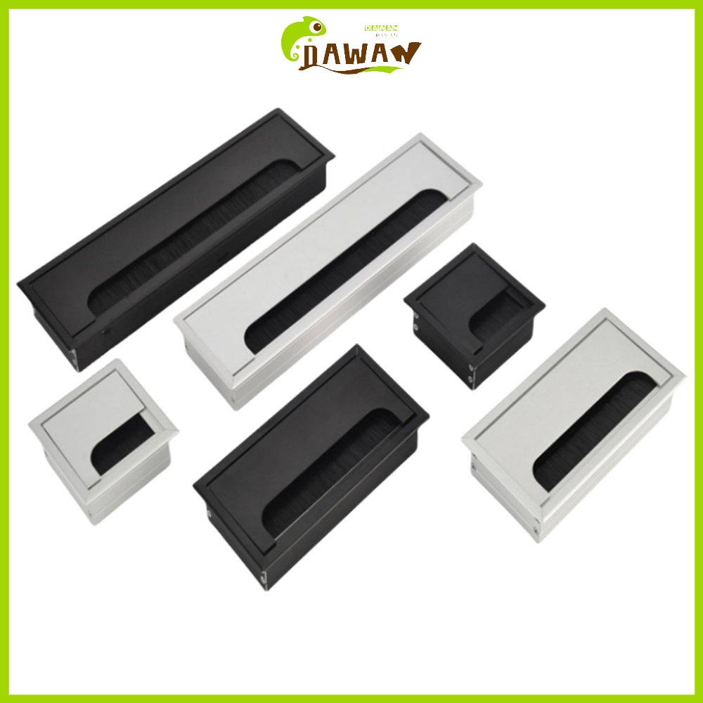 Office Hardware Matt Rectangle Wire Cable Grommet ABS Plastic Square ...