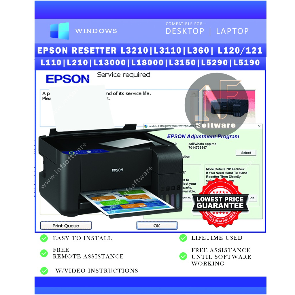 EPSON L3210 |L3110|L360|L121|120|L5190|L13000|L1800|L210|L110|L3150 ...