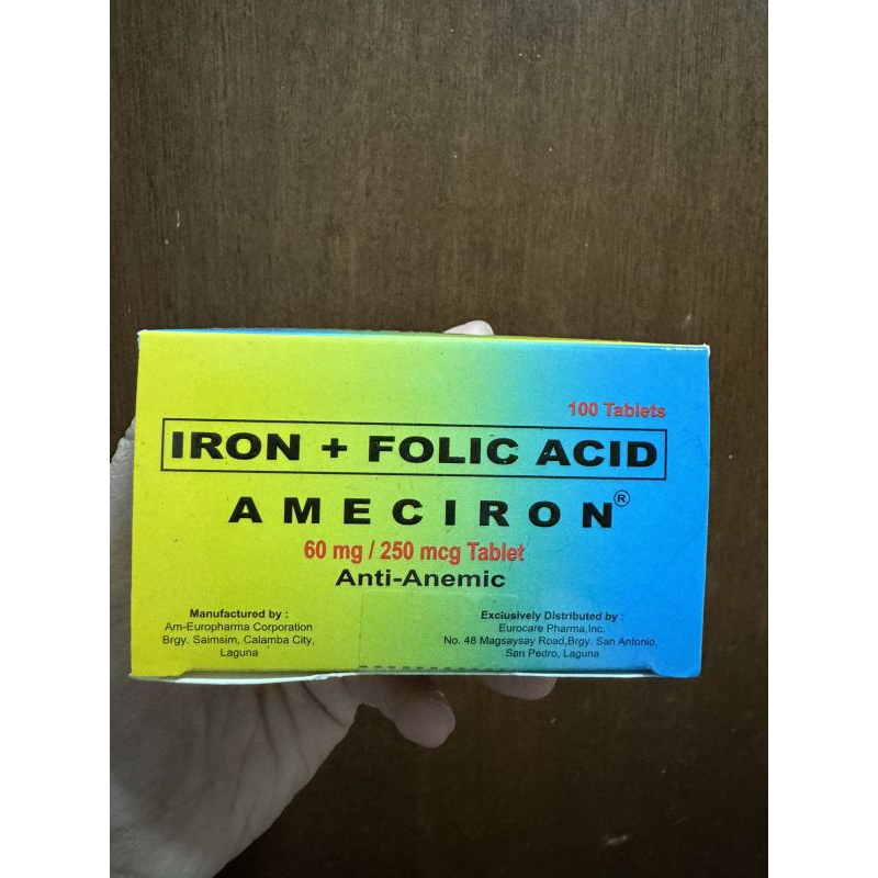 IRON FOLIC ACID TABLETS | Shopee Philippines