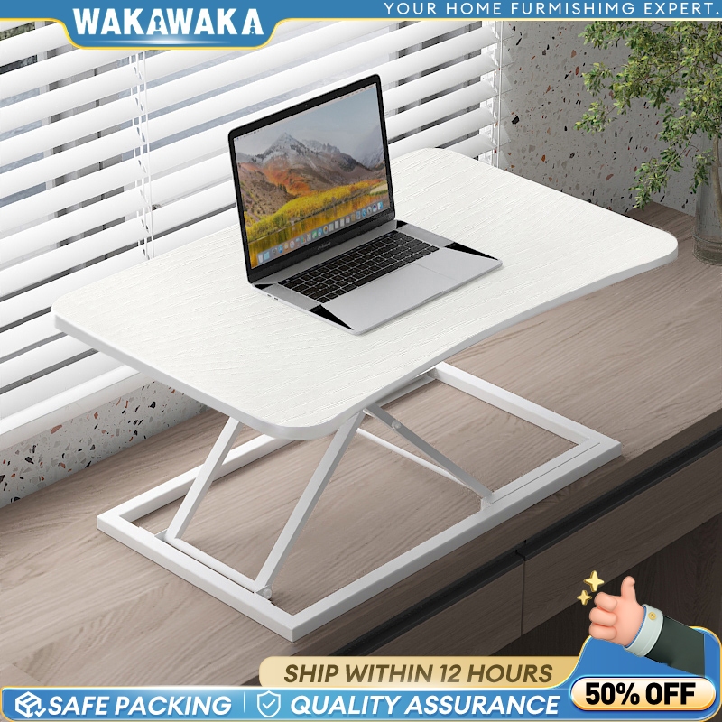 Standing Laptop Stand Desktop Folding Desk Lifting Table Adjustable ...