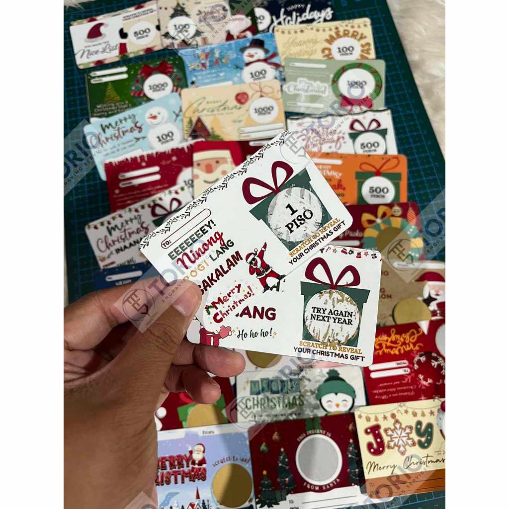 WITTY Scratch off gift card / Aguinaldo with a twist MINIMUM 10PCS ...
