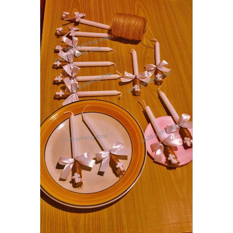 Boho Customized Candle (2pcs) for Baptism 7th birthday Debut House ...