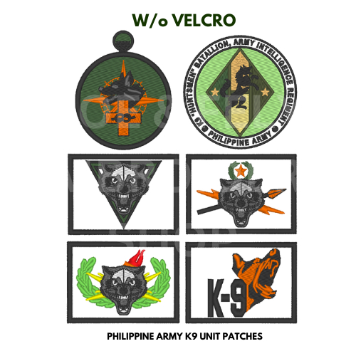 PHILIPPINE ARMY K9 UNIT PATCHES (W/o VELCRO) | Shopee Philippines