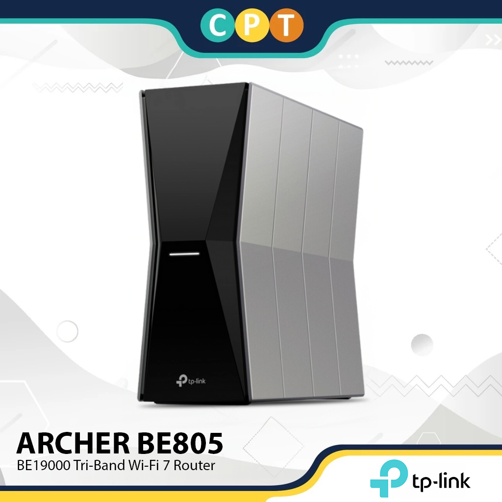 TP-Link Archer BE805 BE19000 Lightning-Fast 19Gbps Tri-Band Wi-Fi 7 ...