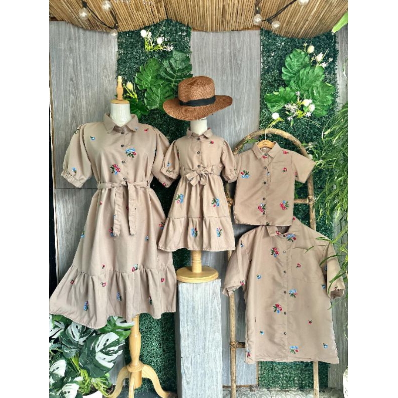 Da-Fu Mother and Daughter Twinning Dress Family Set Embroider Print ...