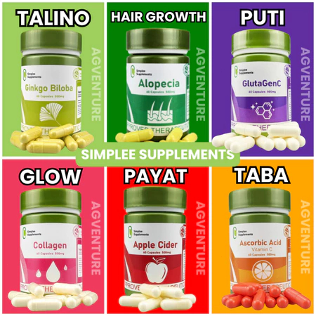 Simplee GlutaGenC Ginkgo Biloba,Apple Cider,Collagen Ascorbic/Vitamin C ...