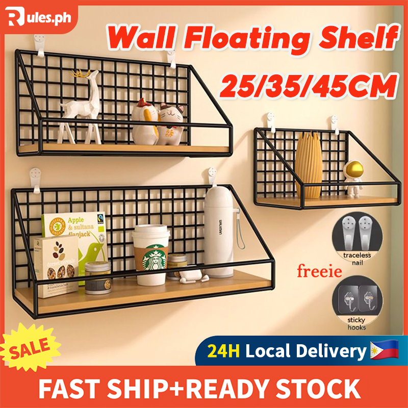 Rules Floating Shelves Wall Mounted Hanging Display Shelf Storage ...