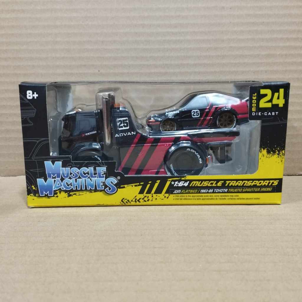 Muscle Machines JDM Flatbed / 1983-85 Toyota Trueno Sprinter (AE86) 1:64 Muscle Transport ...