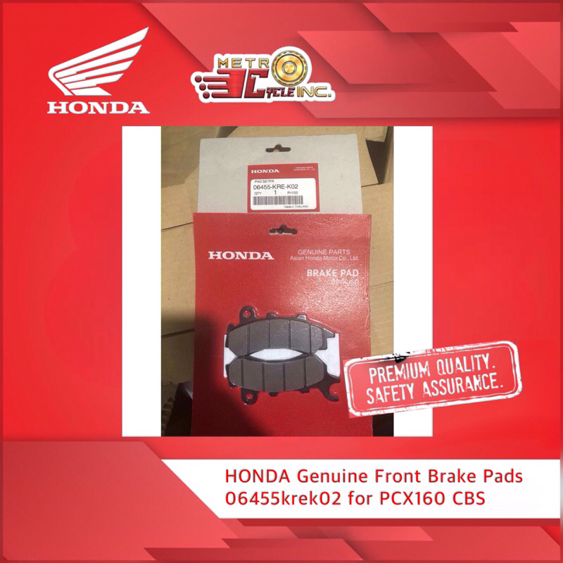 HONDA Genuine Front Brake Pads 06455krek02 for PCX160 CBS | Shopee ...