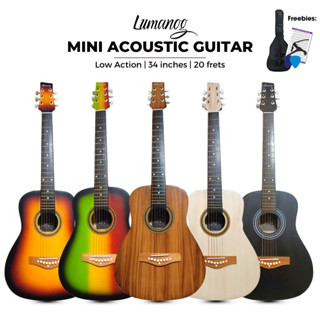 Lumanog Mini Acoustic Guitar 34 inches Low Action | Shopee Philippines