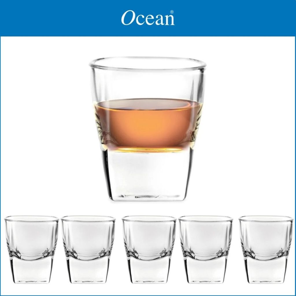 Ocean Glassware Plaza Shot Glass Drinking Glass ShotGlass 55mL (Set Of ...
