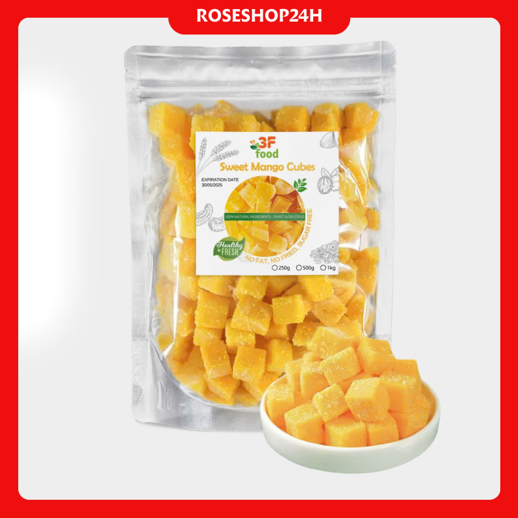 3F FOOD Healthy Basket Mango Candy Cubes Gummies for Mango Enchilados ...