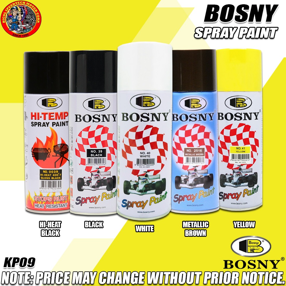 BOSNY SPRAY PAINT (KP04, KP09, KP09EN, KP09E, KP09F) | Shopee Philippines