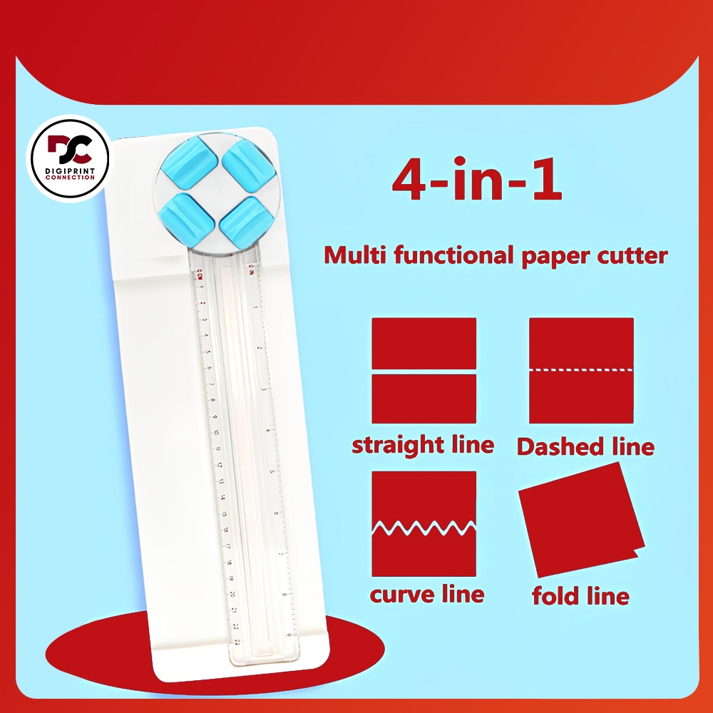 4in1 Paper Trimmer Rotating Cutting Blades with extended ruler | Shopee ...