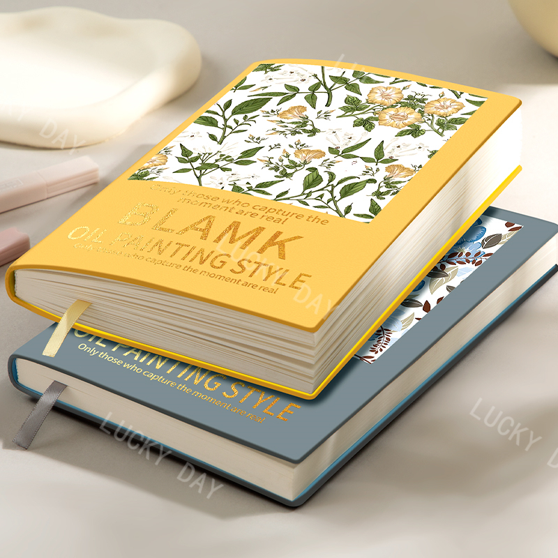 A5 Oil Painting notebook PU Leather Cover Landscape Aesthetic Notepad ...