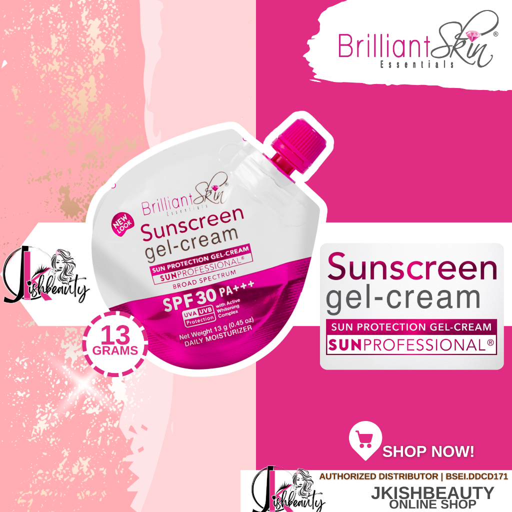 NEW PACKAGING Brilliant Skin Sunscreen Gel-Cream SPF30 PA+++ 13g ...