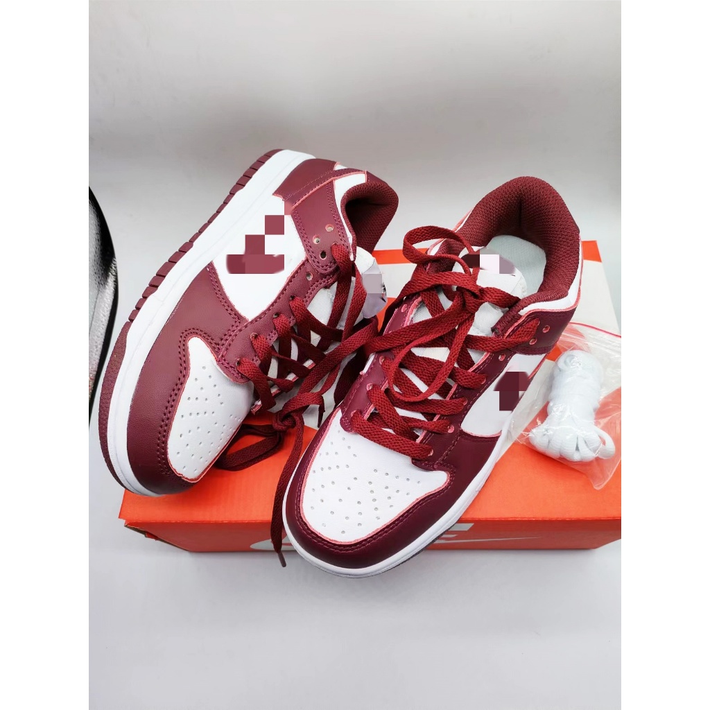 Low cut classic wine/red shoes for man and woman with box and paperbag ...