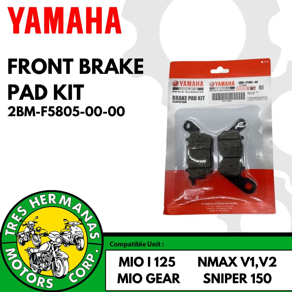 FRONT BRAKE PAD KIT for Yamaha MIO I 125, GEAR, NMAX V1, V2, SNIPER150 ...