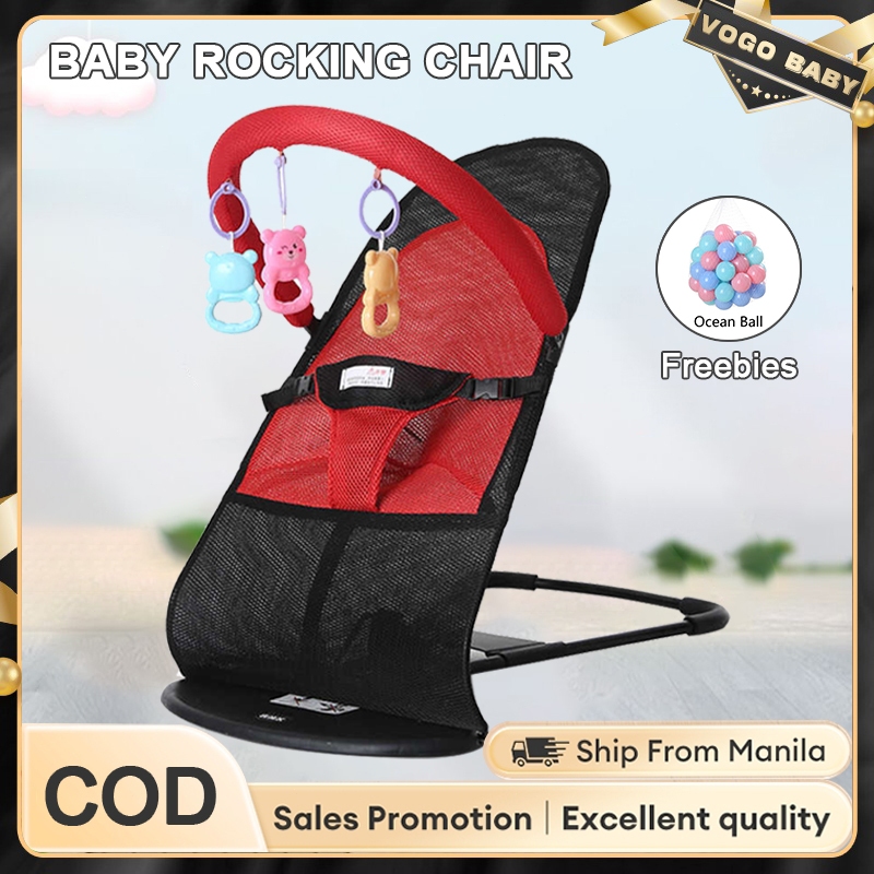 VOGO Foldable Baby Rocking Bouncer Soft Newborn Baby Bouncing Chair ...