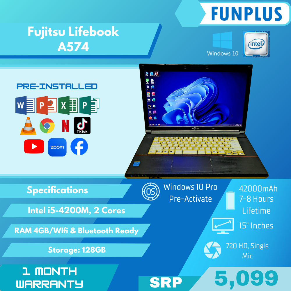 Fujitsu Lifebook A574 | Laptop | Intel i5-4200M | Online Class and ...